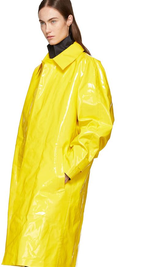 Ambush Yellow Rubber Rain Coat Raincoats For Women Raincoat
