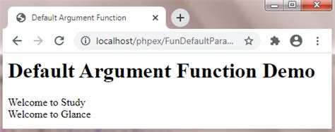 Functions In PHP PHP Tutorial Study Glance