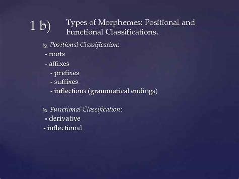Morphology Morphological Units Word Form Morpheme English Morphemics 1