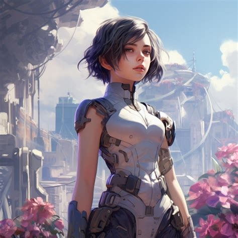 Premium Ai Image Beautiful Short Hair Girl