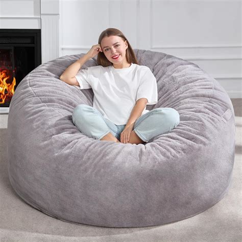 Hobestluk 5ft Bean Bag Chairs For Adults Large Beanbag Chair With Plush