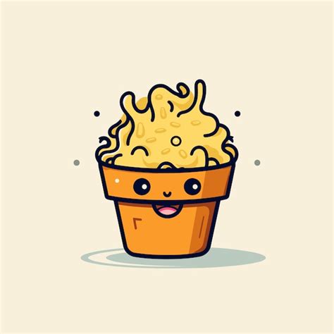 Premium Vector A Cartoon Drawing Of A Cup Of Hot Sauce With A Smiley
