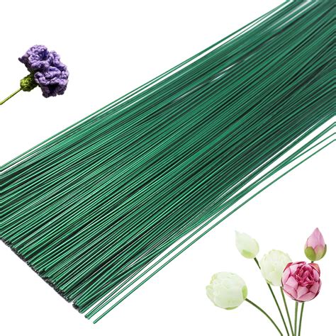 Hamiggaa 200 Pcs 16 Inch 22 Gauge Floral Stem Wire For Flower