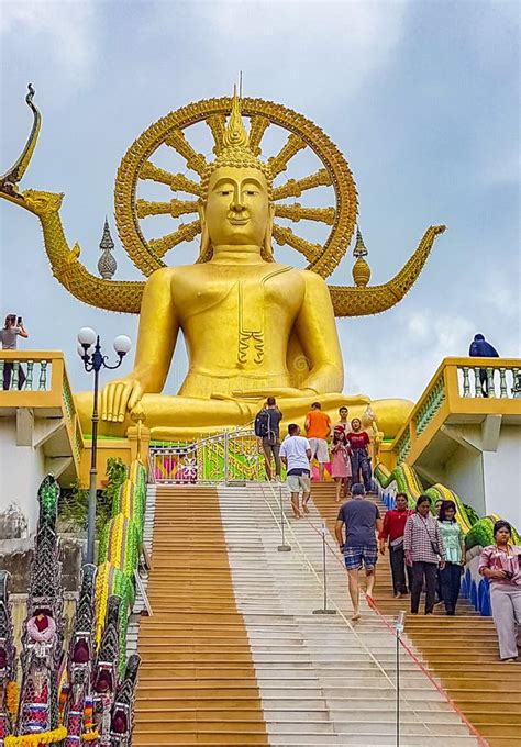 Golden Big Buddha Statue Wat Phra Yai Temple Koh Samui Editorial