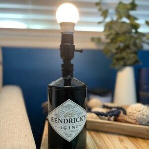 1l Hendricks Gin Bottle Table Lamp Light Home Bar Decor Man Cave