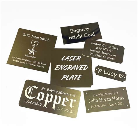Bright Brass Engraved Plate Engraving Customized Metal Name Plate Engraved Gold Plate Engraved