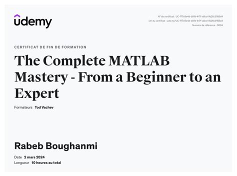 completed matlab course rabeb boughanmi posted on the topic linkedin