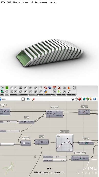 Grasshopper Ex 38 Shift List Interpolate Youtube