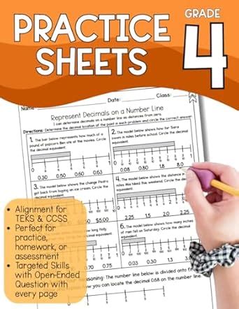 Fourth Grade Math Practice Sheets Practice Workbook 4th Grade