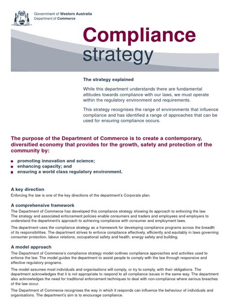 Compliance Strategy Download Free Pdf Regulatory Compliance