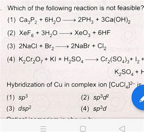 K2 So4 H Hybridization Of Cu In Complex Ion Cucl4 2− Is Filo