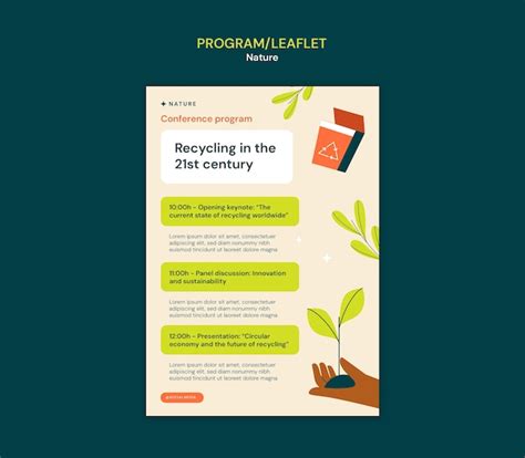 Free Psd Nature Program Template Design