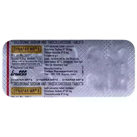 Dynapar Mr 8 Tablet Uses Price Dosage Side Effects Substitute Buy Online