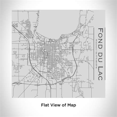 Fond Du Lac Wisconsin Engraved Map Tumbler — Jace Maps