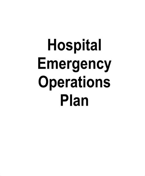 Emergency Operations Plan Template