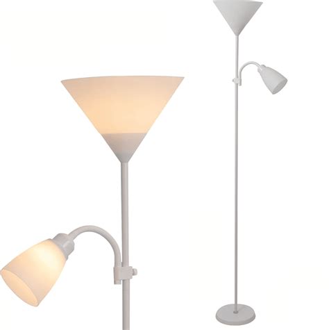 Adjustable Floor Lamp 2 Head Led Torchiere Standing Lamp Modern