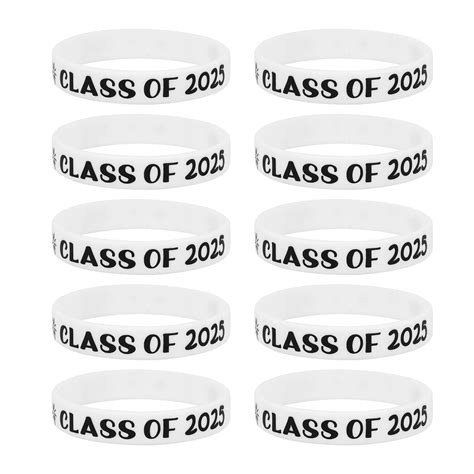 Frcolor 10pcs Graduation Bracelets Congrats Grad Silicone Wristbands