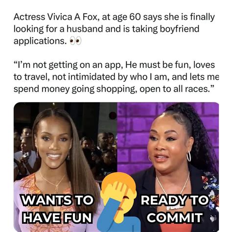 Actress Vivica Fox Is Taking Applications At 60 She Is Finally Ready