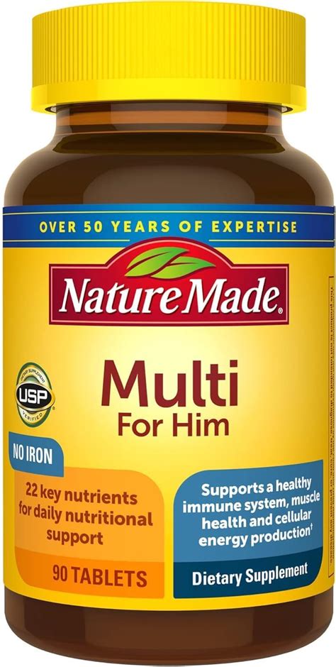 Nature Made Multivitamin For Him Mens Multivitamin For