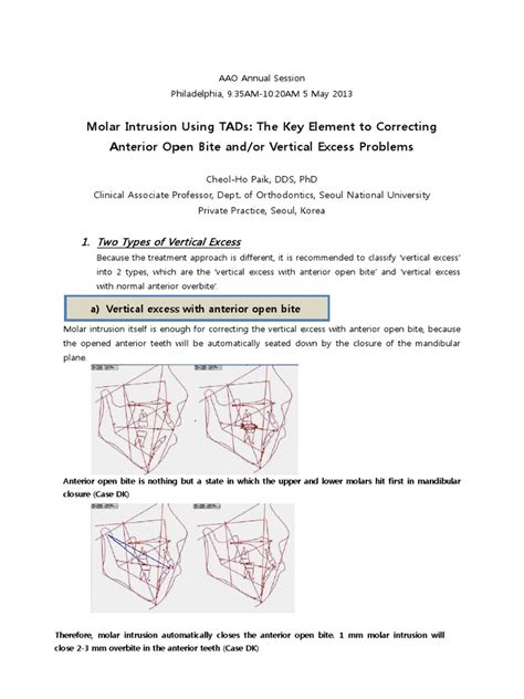 Molar Intrusion Using Tads Pdf Dentistry Branches Dental Anatomy