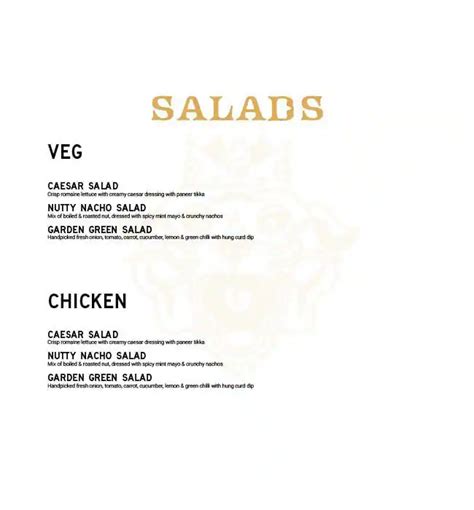 Menu Of Ironhill Brewery Siripuram Vizag