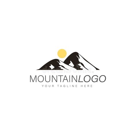 Mountain Logo Design Illustration Icon Stock Vector Illustration Of