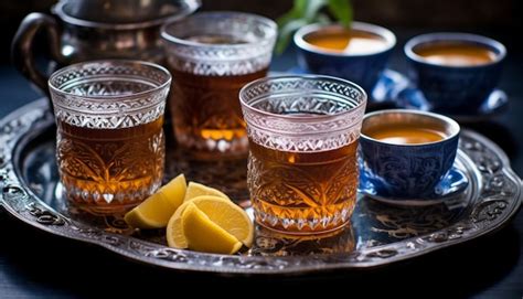 Premium Photo A Detailed Shot Of A Traditional Persian Tea Set