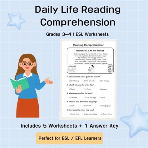 Simple Reading Comprehension Passages Daily Life Topics By Nisas