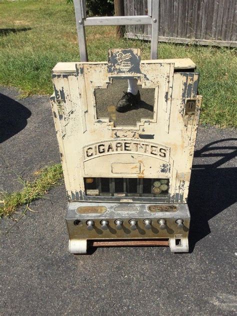 Antique 1930s Art Deco Rowe Cigarette Vending Machine Counter Or Wall