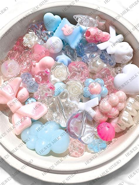 Coquette Bead Soup Mix Y2k Kawaii Diy Jewelry Kit Etsy