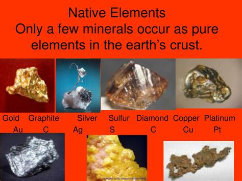 Ppt Native Elements Minerals Rocks And Ores Powerpoint Presentation Id350449