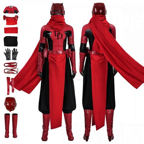 Lady Daredevil Elektra Red Leather Top Level Female Cosplay Costumes