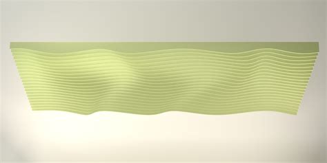Acoustic Ceiling Baffle Wave Morph Bespoke Por Impact Acoustic Archello