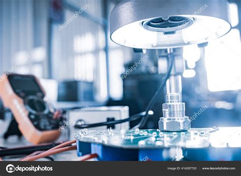 Large Modern Electron Microscope Microwave Coaxial Connector Electronic Digital Multimeter Stock