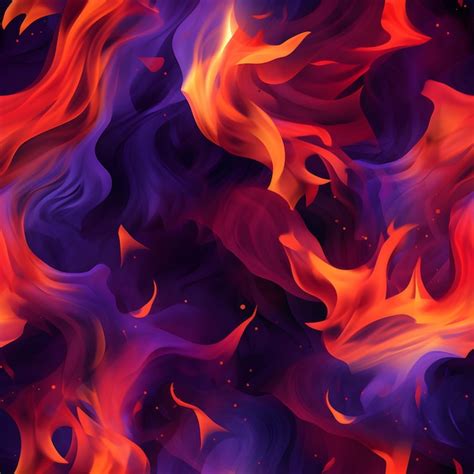 Premium Ai Image Magic Fire Seamless Pattern Texture