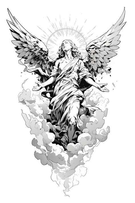86 Unique Angel Tattoo Stencil Designs For A Timeless And Divine Look