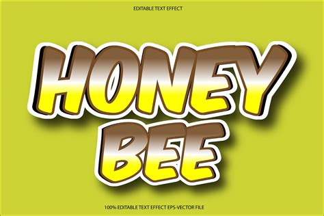 Honey Bee Editable Text Effect Graphic By Aan Picture1212 · Creative