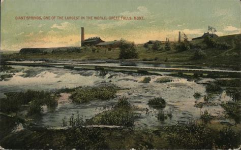 Giant Springs One Of The Largest In The World Great Falls Mt Postcard