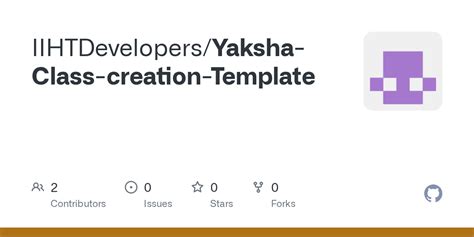 Github Iihtdevelopersyaksha Class Creation Template
