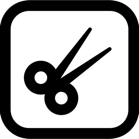 Cutting Button Basic Rounded Lineal Icon