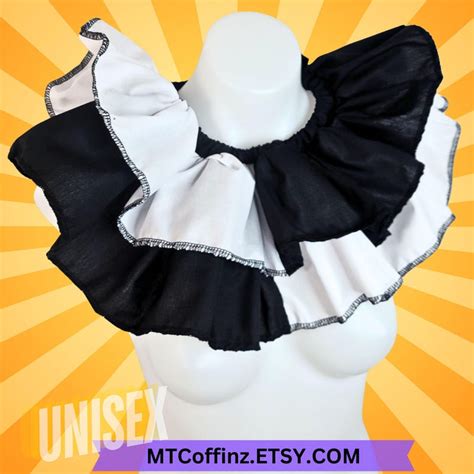 Jester Neck Ruffle Etsy