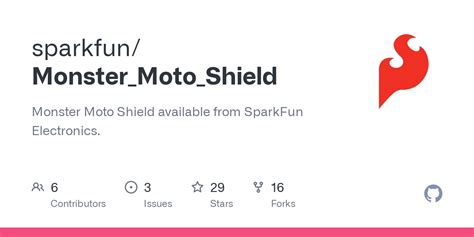 GitHub Sparkfun Monster Moto Shield Monster Moto Shield Available From SparkFun Electronics