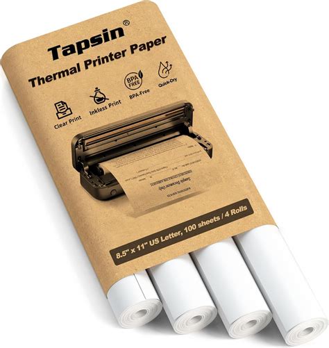 Thermal Printer Paper 85 X 11 Inch Us Letter Size Quick