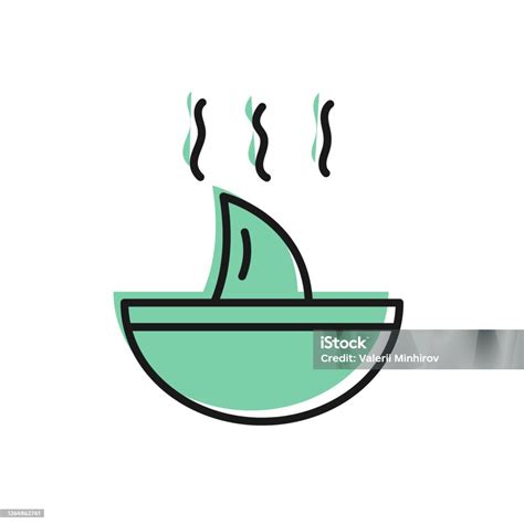 흰색 배경에 고립 된 검은 줄 상어 지느러미 수프 아이콘 벡터 건강한 생활방식에 대한 스톡 벡터 아트 및 기타 이미지 건강한 생활방식 검은색 경외감 Istock