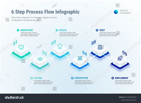 6 Step Process Flow Infographic Template Stock Vector Royalty Free