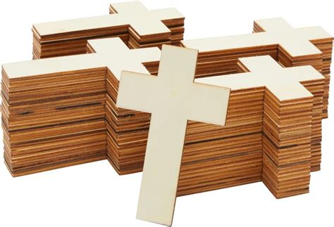 12 Pack 9 Inch Unfinished Wooden Crosses Blank Wood Cross