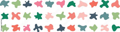 Abstract Fluid Blob Shape Vector Set Blob Shape Organic Set Organic