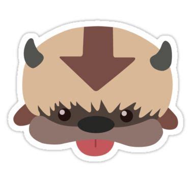 Appa Cartoon No Outline Sticker For Sale By Hopperograss