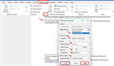 How To Set Up Footnotes And Endnotes In Microsoft Word Exceldemy