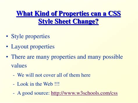 ppt css cascading style sheets powerpoint presentation free